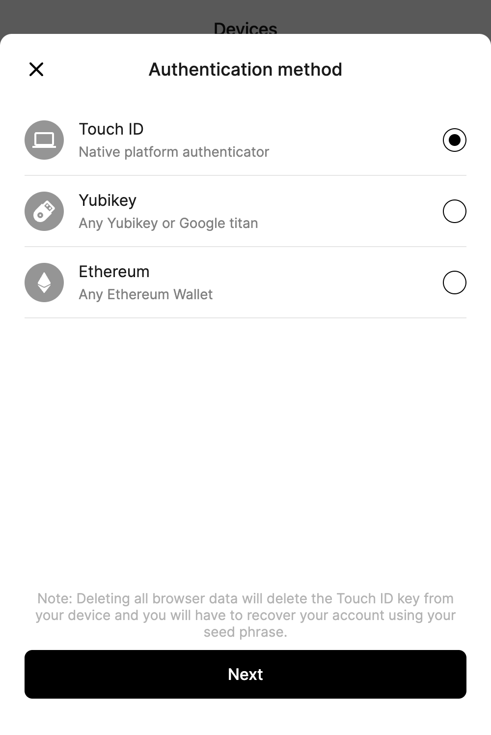 How do I add my devices on the WebAuth browser wallet? – XPR Network Knowledge Center