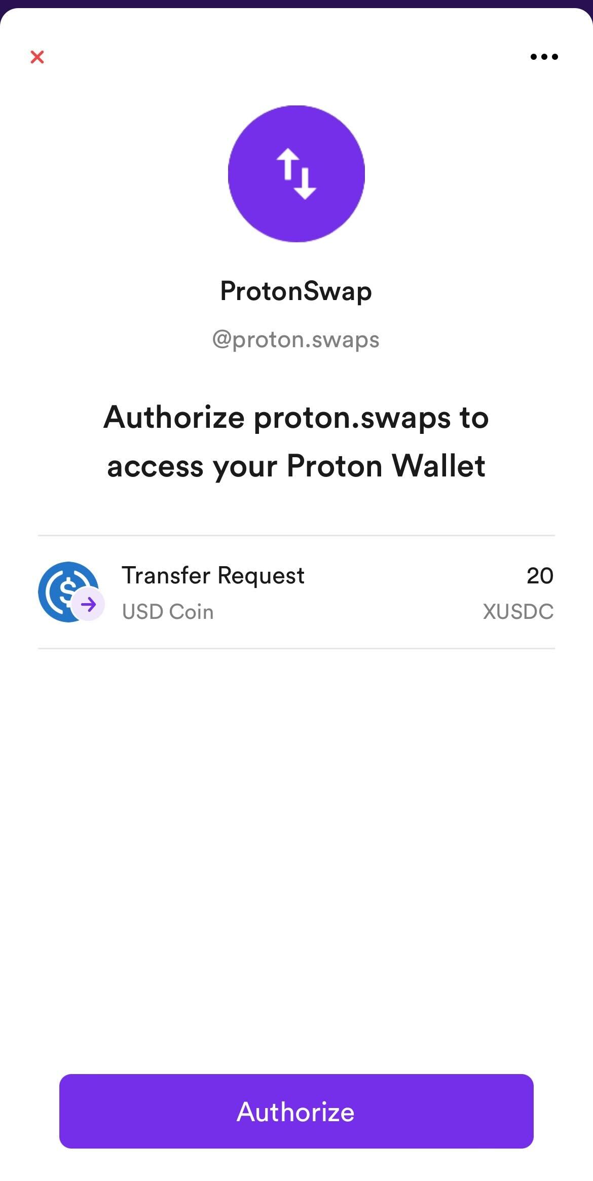 Comment utiliser Proton Swap avec l'application WebAuth Wallet ...